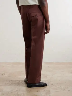 Paul Smith Straight-leg Cotton And Linen-blend Twill Trousers