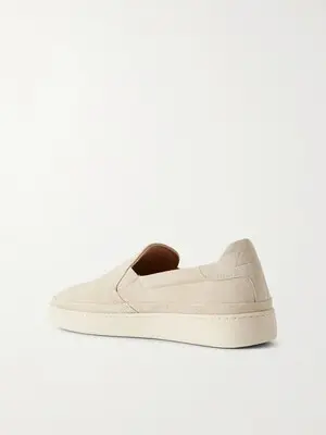 Mulo Suede Slip-on Sneakers - Neutrals