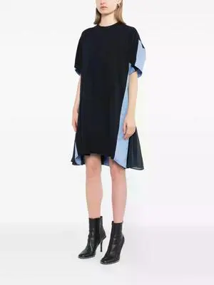 Sacai Poplin X Cotton Knitted Dress
