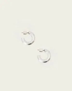 ALLSAINTS AllSaints Maeve Medium Hoop Earrings Warm Silver