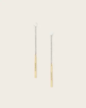 ALLSAINTS Linear Post Earrings - Silver
