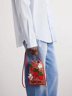 Loewe Leather-trimmed Pouch