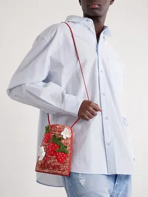 Loewe Leather-trimmed Pouch
