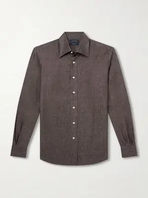 Thom Sweeney Linen Shirt - Brown