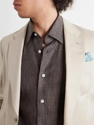 Thom Sweeney Linen Shirt - Brown