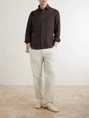 Canali Linen Shirt - Brown