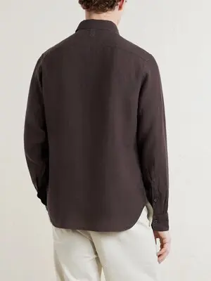 Canali Linen Shirt - Brown
