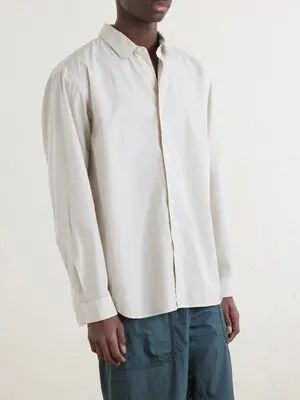 ATON Oversized Cotton-poplin Shirt