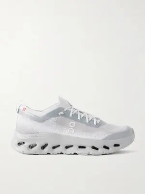 On Cloudtilt Moon Stretch Recycled-knit Sneakers - Gray