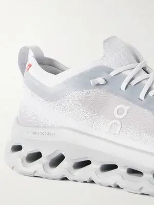 On Cloudtilt Moon Stretch Recycled-knit Sneakers - Gray