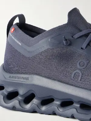 On Cloudtilt Moon Recycled-knit Sneakers - Blue