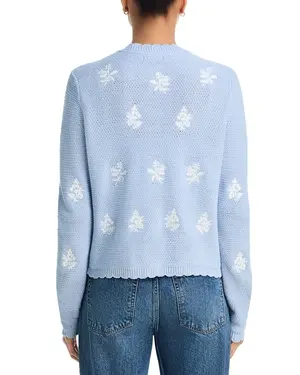 Aqua Embroidered Cardigan