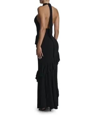Naked Wardrobe Knit Sleeveless Flare Maxi Dress