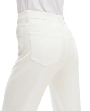 BAYEAS Mid Rise Wide Leg Button Fly Jeans With Frayed Hem
