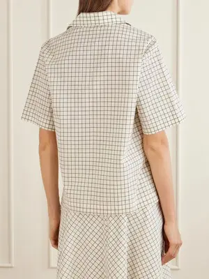 RÓHE Checked Cotton-blend Shirt