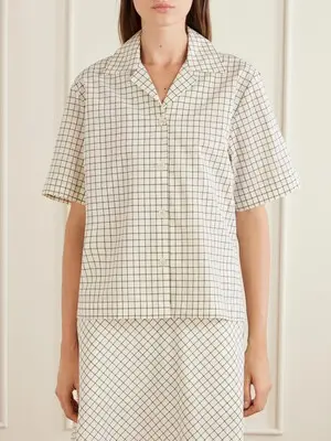 RÓHE Checked Cotton-blend Shirt