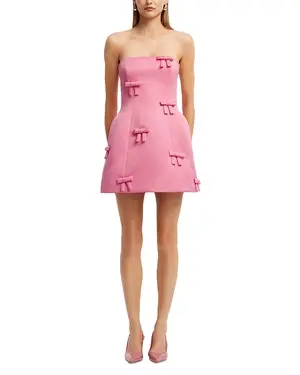 LEO LIN Roselle Bow Mini Dress