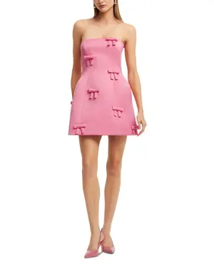 LEO LIN Roselle Bow Mini Dress