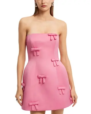 LEO LIN Roselle Bow Mini Dress