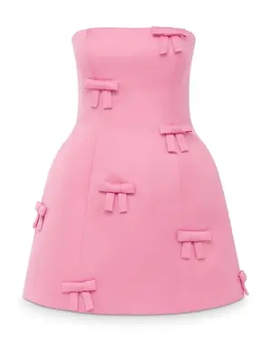 LEO LIN Roselle Bow Mini Dress