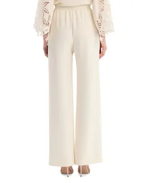 Oscar De La Renta Georgette Wide Leg Pants - Ivory