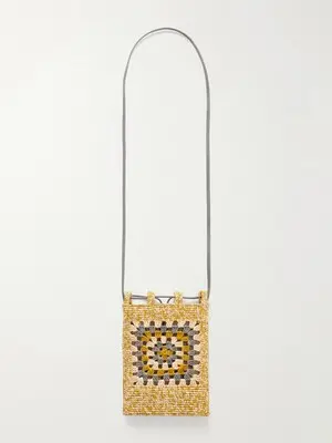 Loewe Crocheted Raffia Bucket Bag - Neutrals