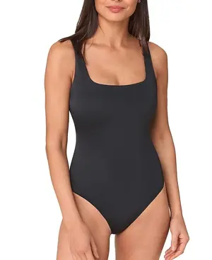 ANDIE Devon Square Neck One Piece Swimsuit - Black