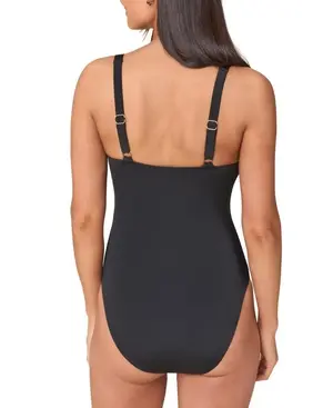 ANDIE Devon Square Neck One Piece Swimsuit - Black