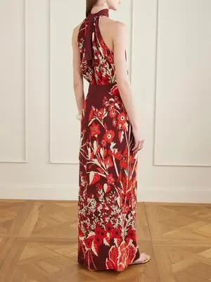 Johanna Ortiz Sacred Currents Printed Maxi Dress - Red