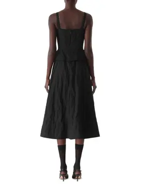 JASON WU Embroidered Bodice Midi Dress