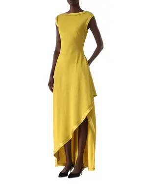 JASON WU Asymmetrical Twill Maxi Dress
