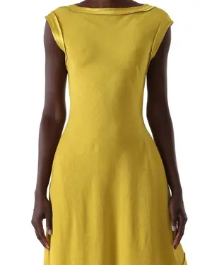 JASON WU Asymmetrical Twill Maxi Dress