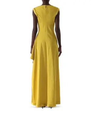 JASON WU Asymmetrical Twill Maxi Dress