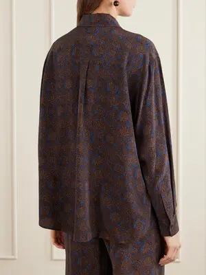 Matteau Printed Silk-crepe De Chine Shirt