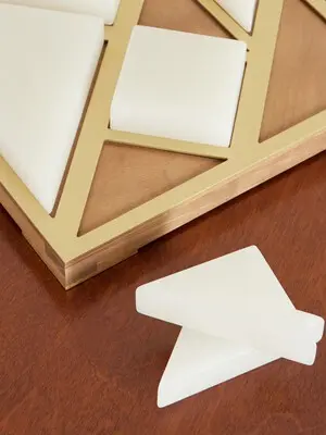 Brunello Cucinelli Wood And Onyx Tangram Game