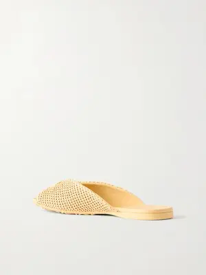 Loewe Paula's Ibiza Pebble Raffia-effect Slides