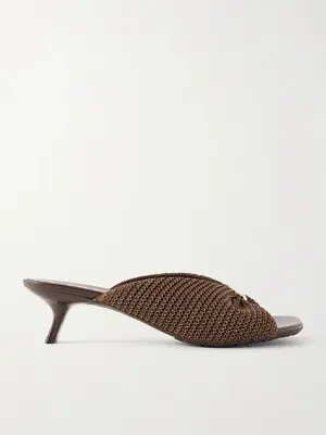 Loewe Paula's Ibiza Pebble Raffia-effect Mules