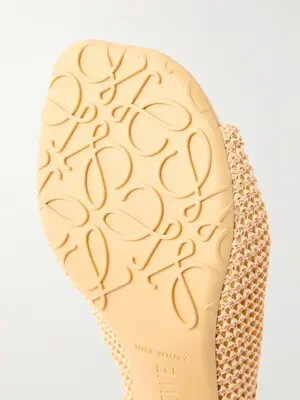 Loewe Paula's Ibiza Pebble Raffia-effect Mules