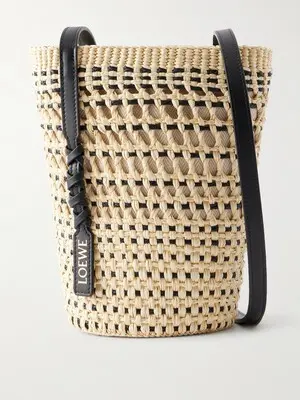 Loewe Braided Raffia Shoulder Bag - Neutrals