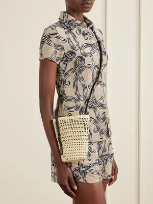 Loewe Braided Raffia Shoulder Bag - Neutrals