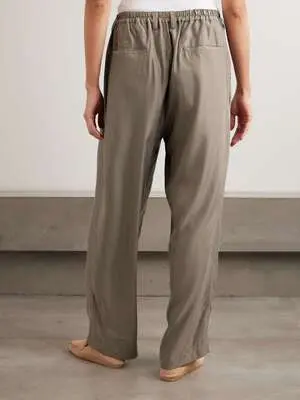 SSSTEIN Pleated Twill Wide-leg Pants