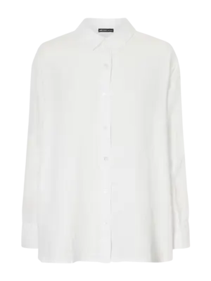 JAMES PERSE Linen-canvas Relaxed Fit Shirt - White