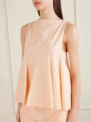 Khaite Marita Paneled Blouse - Orange