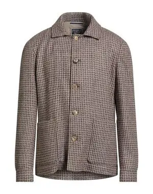 Fedeli Wool, Alpaca Wool, And Nylon Houndstooth Overshirt