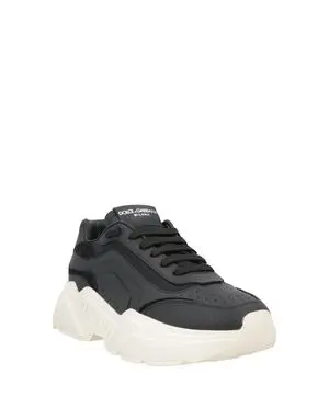 Dolce & Gabbana Calfskin And Textile Fiber Chunky Sneakers - Black