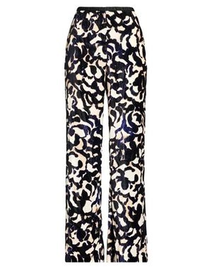 FORTE_FORTE FORTE FORTE Printed Velvet Viscose Polyester Palazzo Pants Black