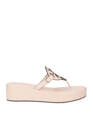 Tory Burch Thong Wedge Sandals - Light Pink