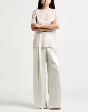 ROBERTO COLLINA Metallic Knit Scoop Neck Top