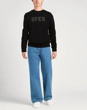OFFICINA36 Sweatshirt With Logo And Corduroy Trims - Black