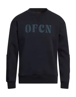 OFFICINA36 Sweatshirt With Logo And Corduroy Trims Blue